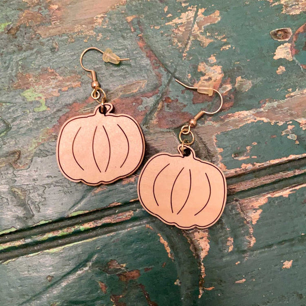 Simple and Fun Pumpkin Dangle Earrings – Glowforge Shop