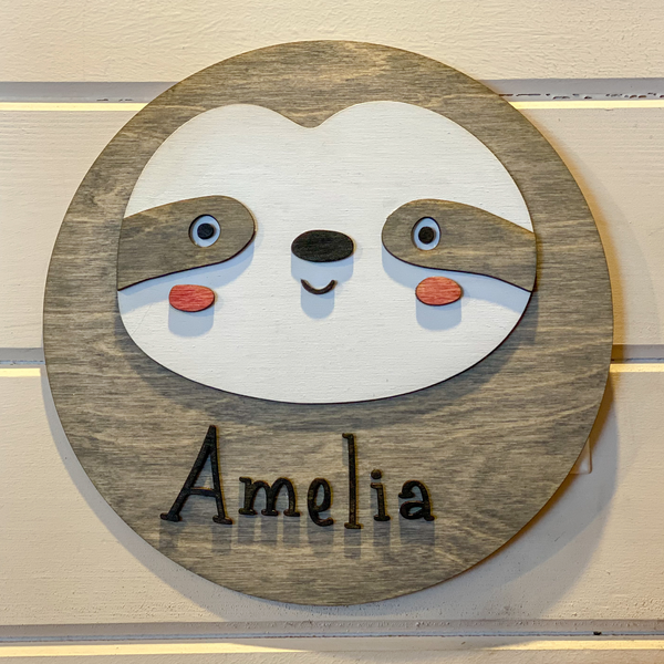 Sloth Nursery Wall Sign – Glowforge Shop