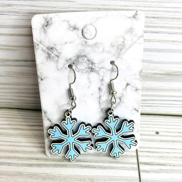 Snowflake Ice Winter Frozen Dangle Earrings (Set of 2) – Glowforge Shop