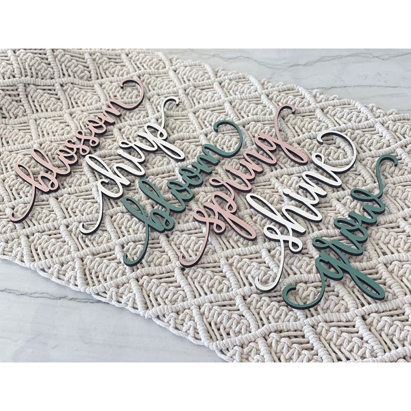 Spring Plate Words Tablescape (Set of 6) – Glowforge Shop