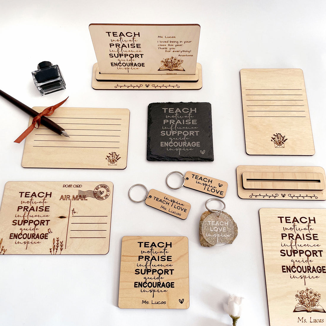 Teacher Appreciation Gift Set - Perfect for Female Teachers (Set of 10 – Glowforge Shop