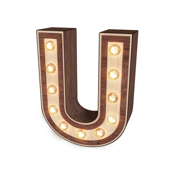 Light-up Marquee Letter Display "U" – Glowforge Shop