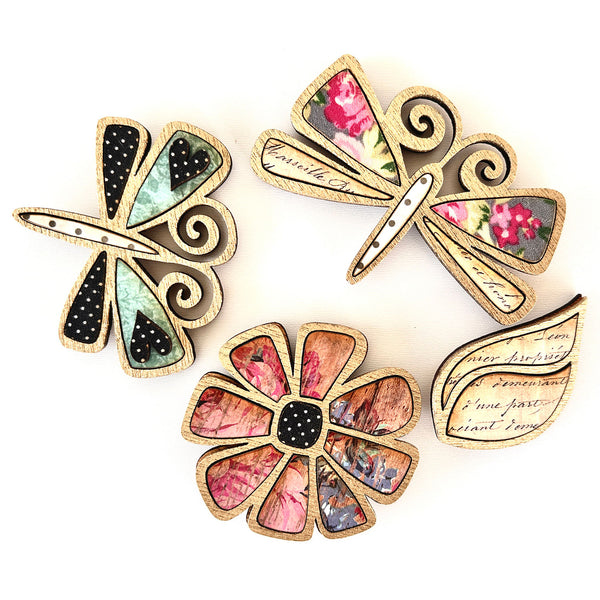 Whimsical Dragonfly Magnet Collection (Set of 4) – Glowforge Shop