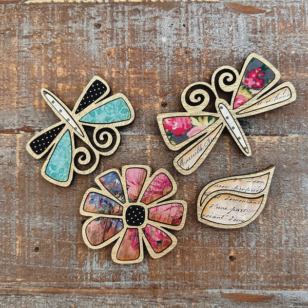 Whimsical Dragonfly Magnet Collection (Set of 4) – Glowforge Shop