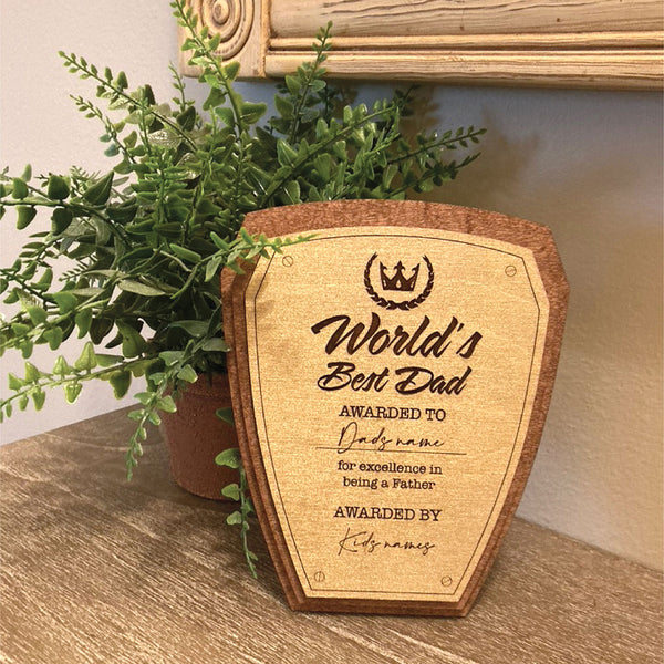 World's Best Dad Plaque Award – Glowforge Shop