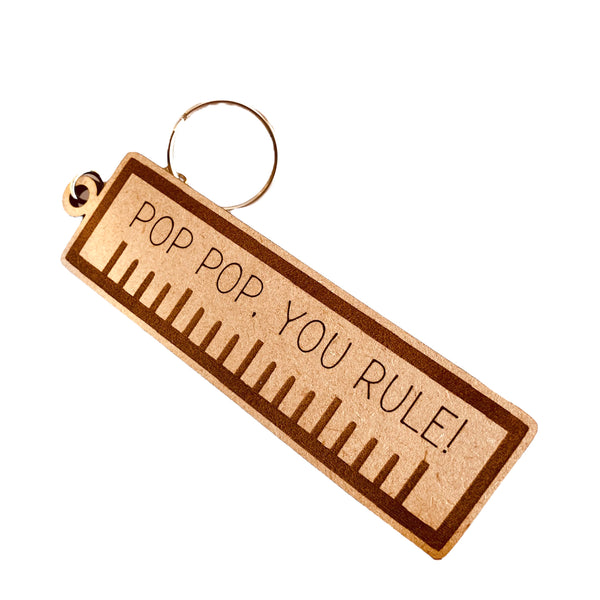 You Rule! - Ruler Keychain Ornament – Glowforge Shop