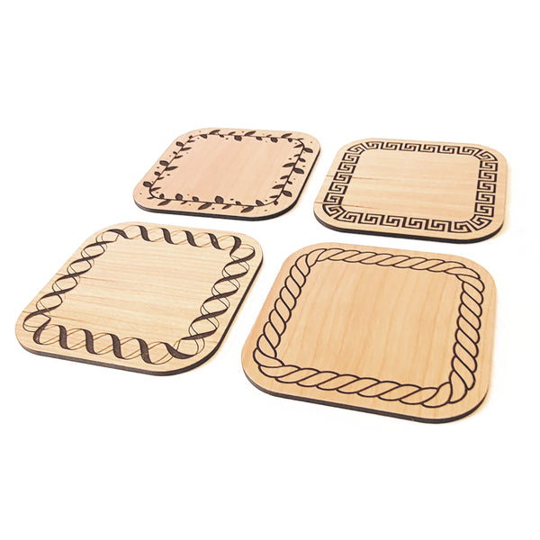 Easy Fancy Coasters – Glowforge Shop