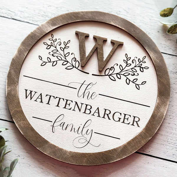 Family Monogram & Last Name Sign Version 2 – Glowforge Shop