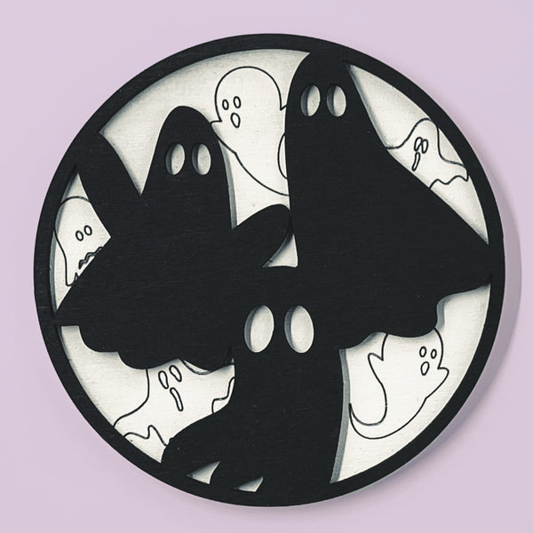 Boo! Scary Ghosts Layered Spooky Sign – Glowforge Shop