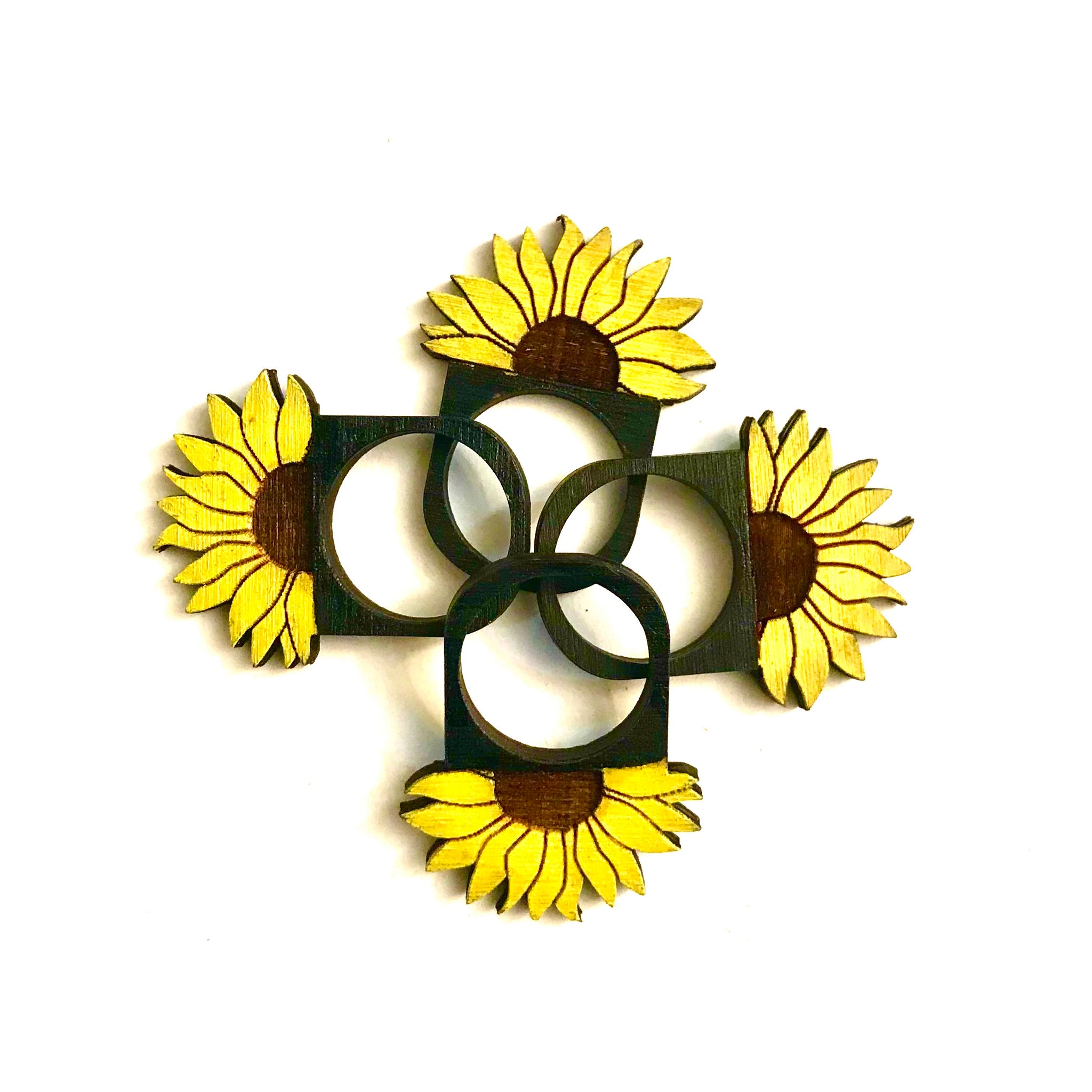 2 Sunflower Stackable Rings – Glowforge Shop