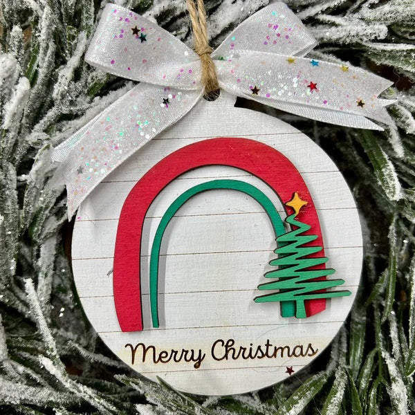 Rainbow Christmas Ornaments (Set of 4) – Glowforge Shop